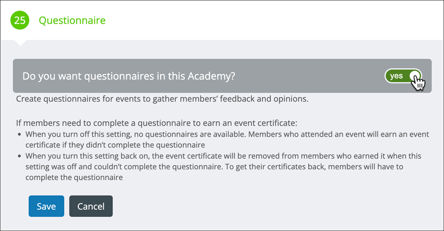 Activate Event Questionnaires – UKG Pro Learning