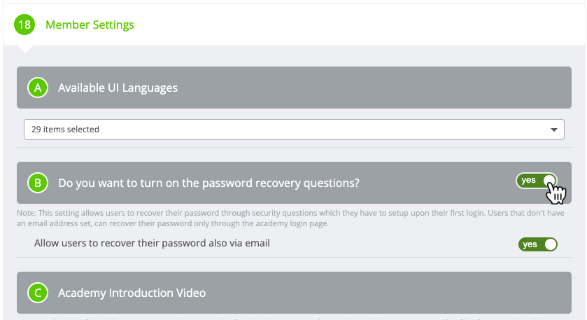 Activate Password Recovery Questions – UKG Pro Learning
