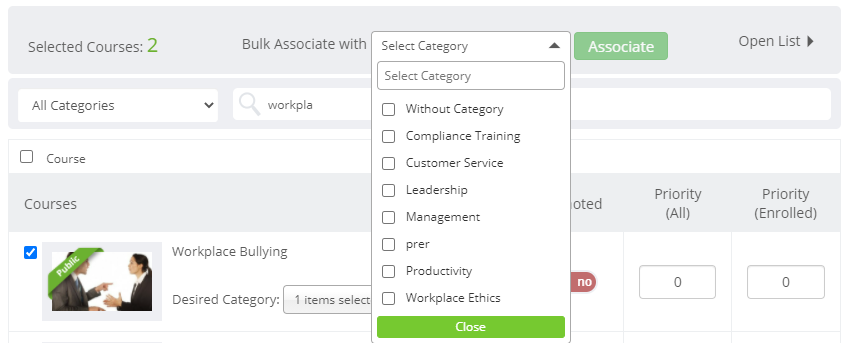 Associate Multiple Training Items with Categories – UKG Learning