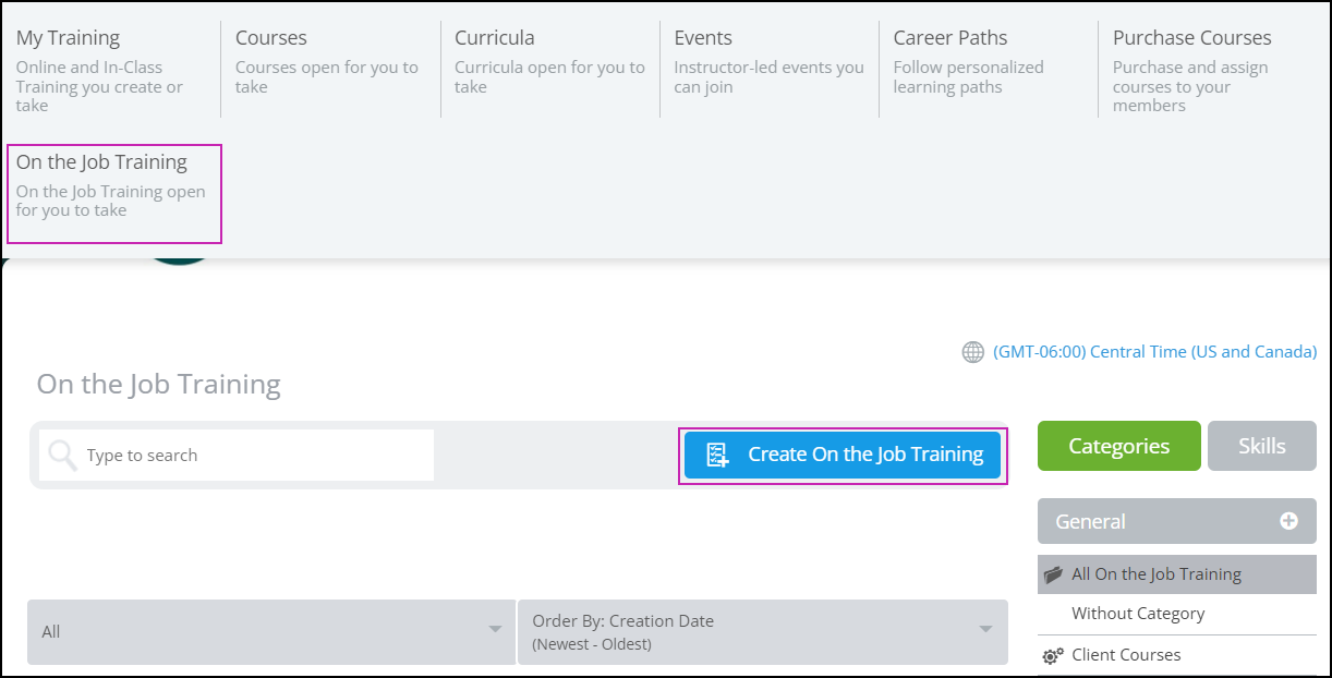 Create an On-the-Job Training – UKG Pro Learning