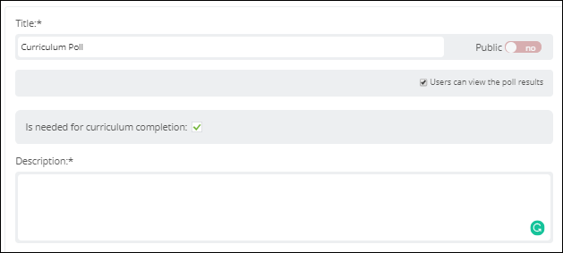 Create a Poll – UKG Pro Learning