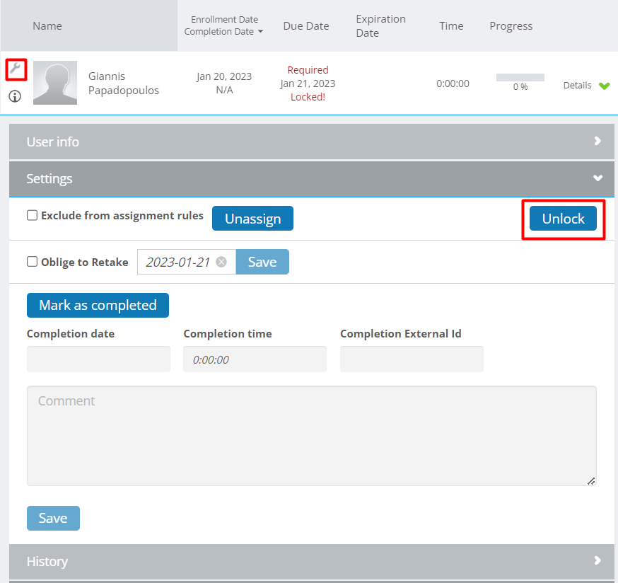 Unlock Courses for Learners Who Missed the Due Date – UKG Learning