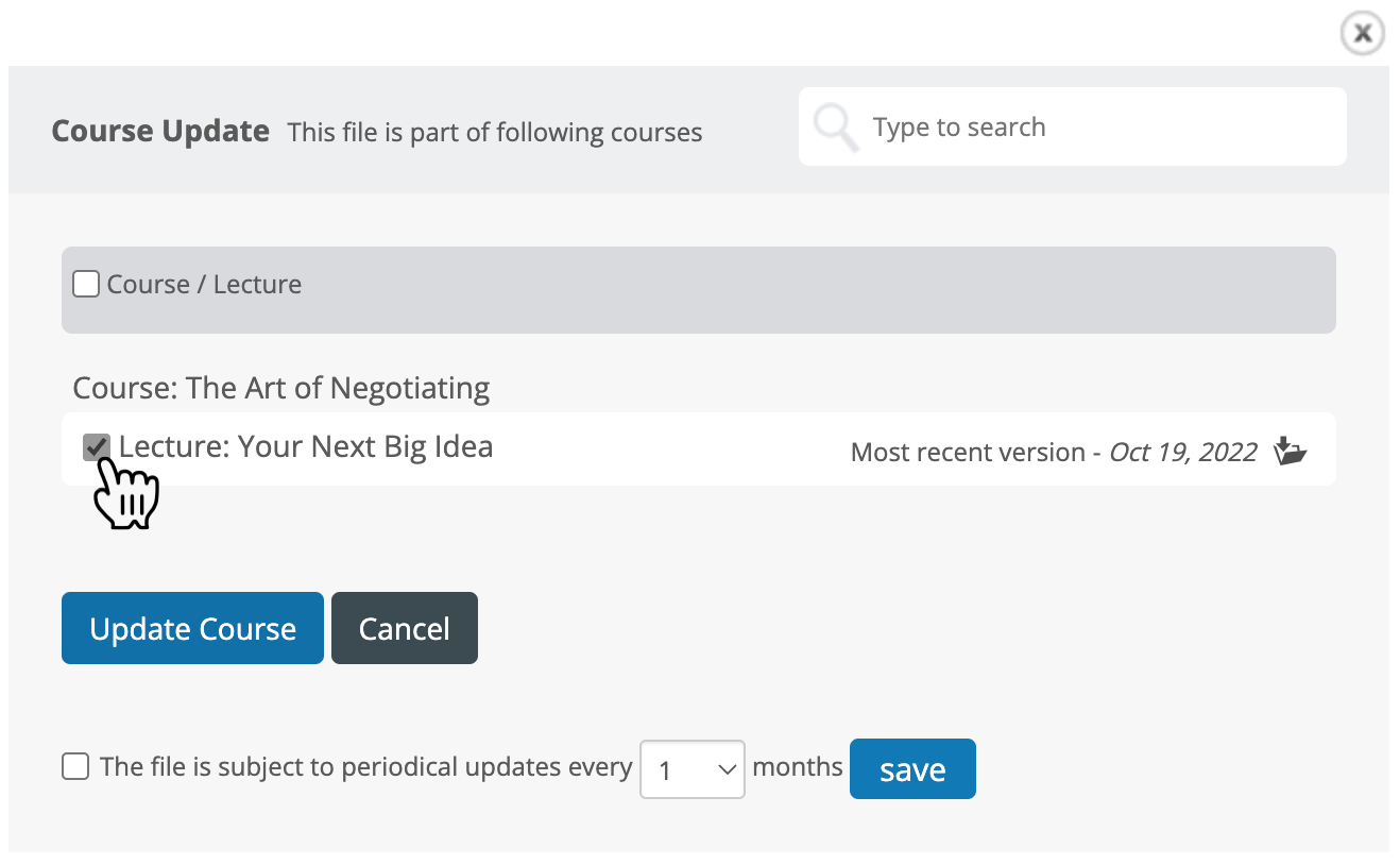 Update Training Material Across Multiple Courses – UKG Learning