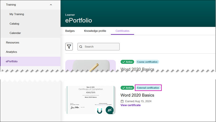 Add Credits for External Training – UKG Pro Learning