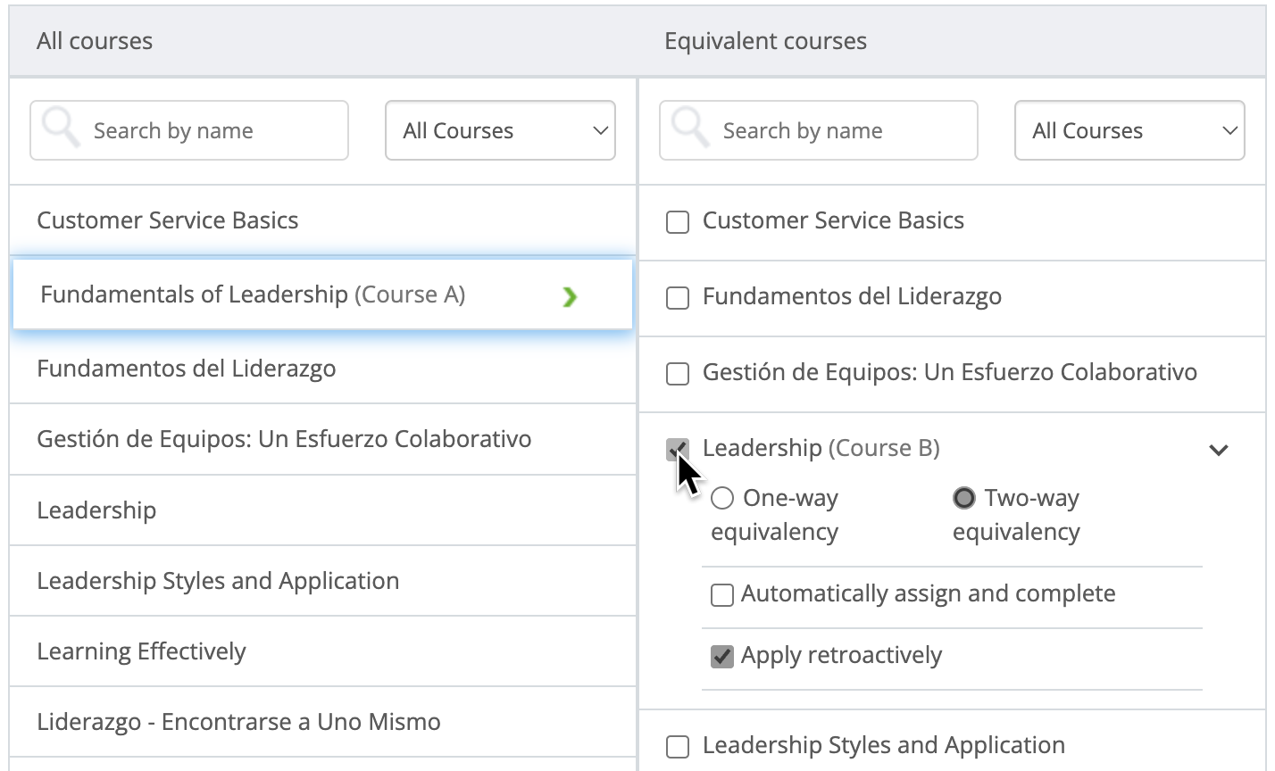 Manage Equivalent Courses – UKG Learning Manage Equivalent Courses – UKG Learning