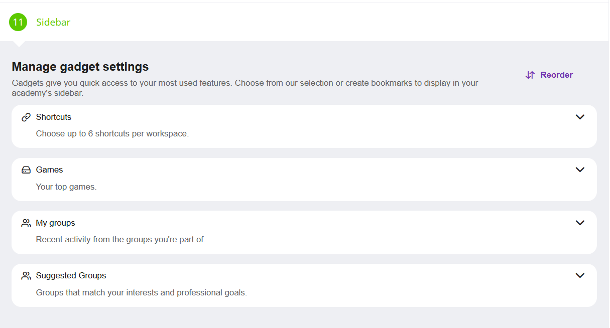 Manage the Sidebar (Admin) – UKG Learning