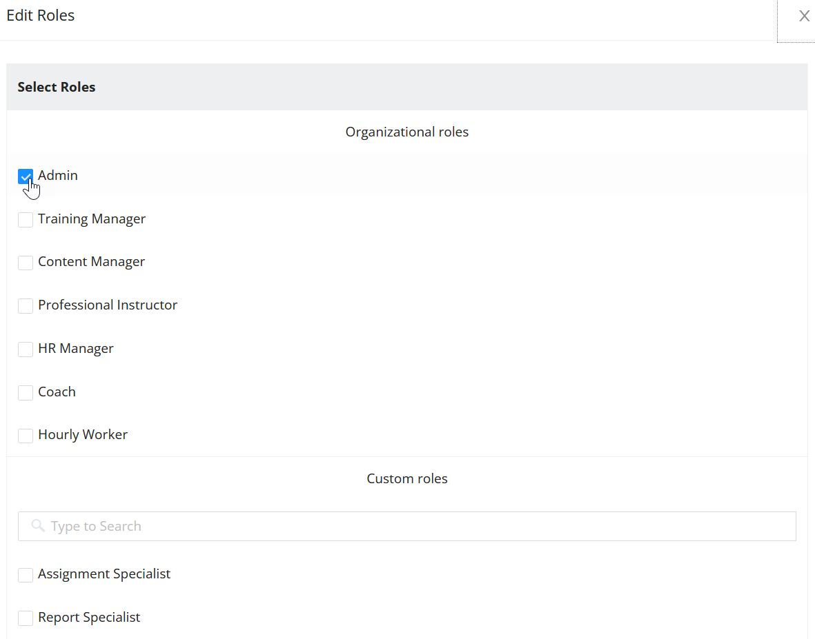 Assign Academy Roles – UKG Learning