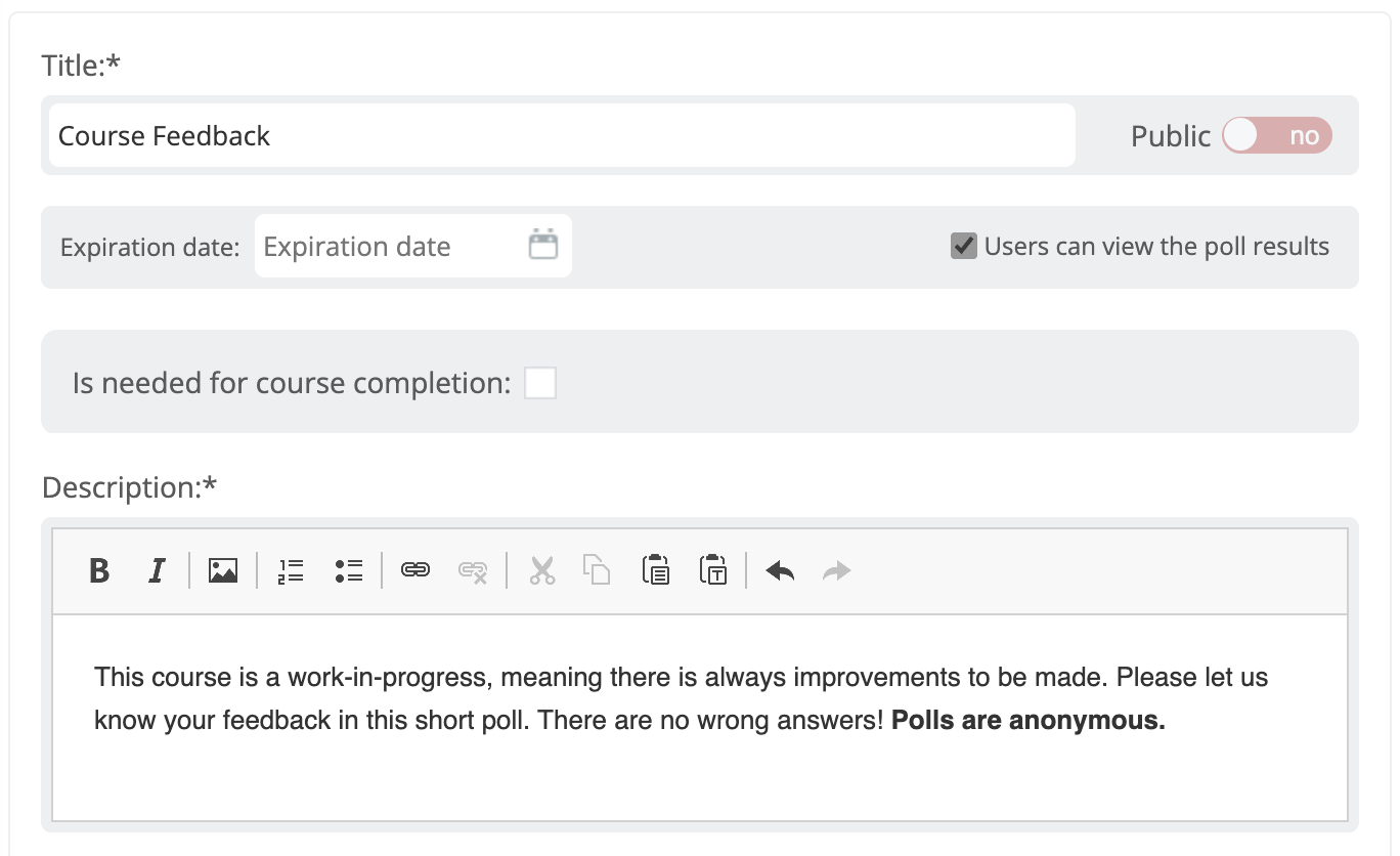 Create a Poll – UKG Learning