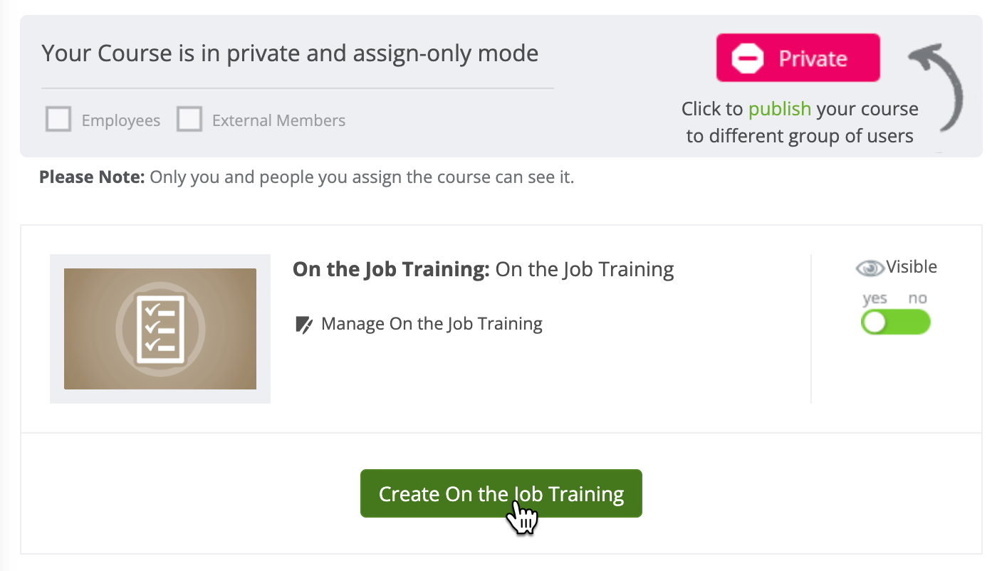 Create an On-the-Job Training – UKG Learning