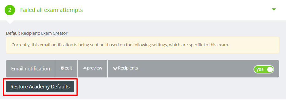 Configure Notifications per Exam – UKG Learning