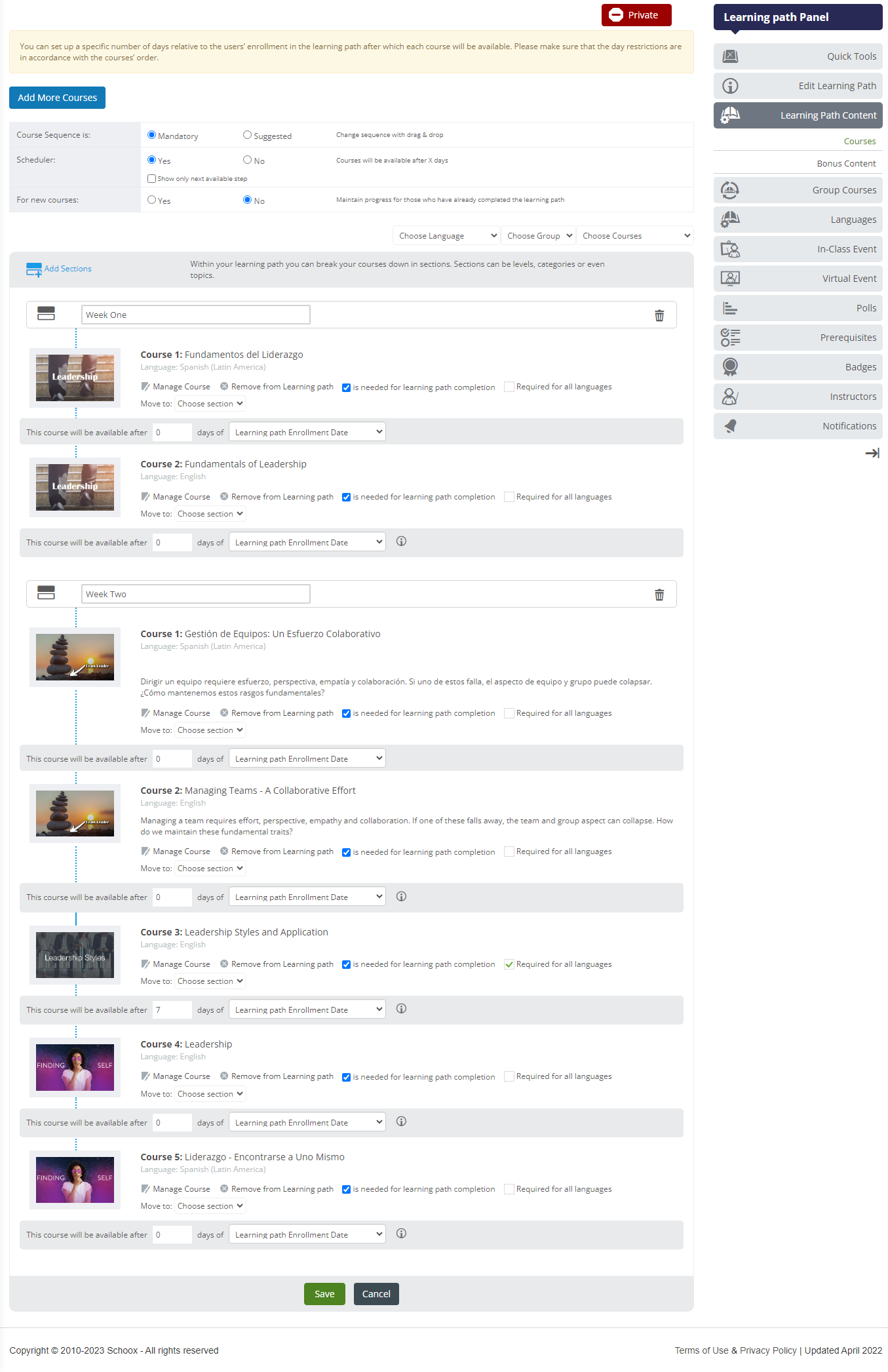 Create Learning Path Sections – UKG Learning