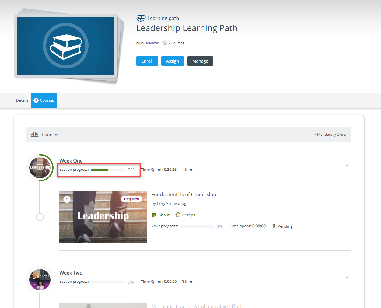 Create Learning Path Sections – UKG Learning