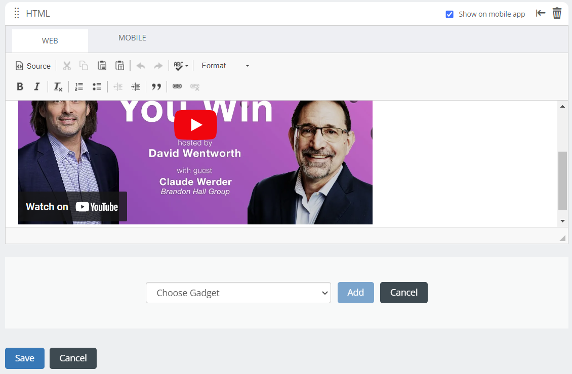 Use the HTML Gadget on the Homepage – UKG Learning