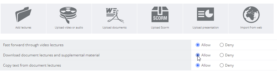 Allow Download of Course Lectures and Files – UKG Learning
