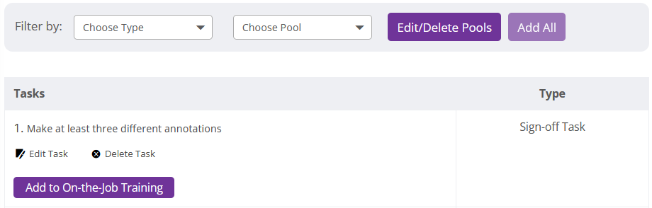 Create a Task Pool for Course Connected On-the-Job Training – UKG Learning