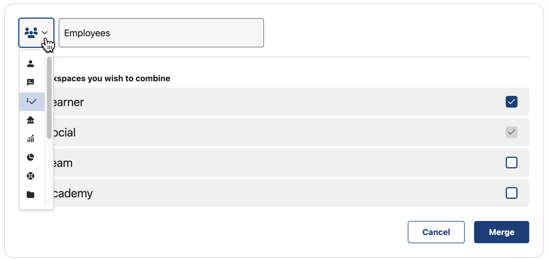Merge Workspace Groups – UKG Learning