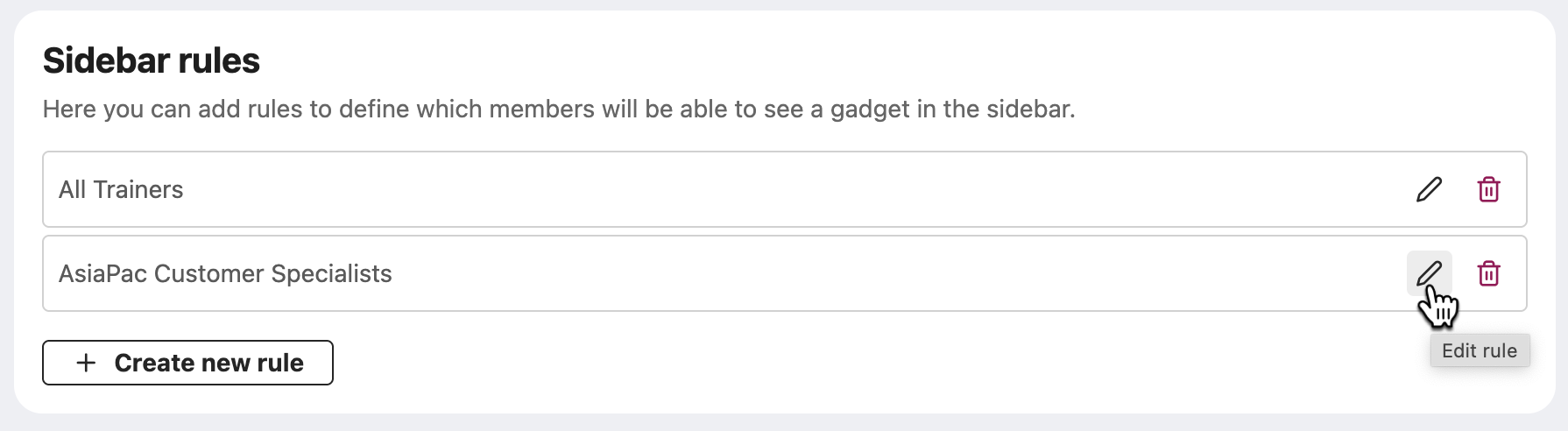 Sidebar Gadget Organizational Rules – UKG Learning