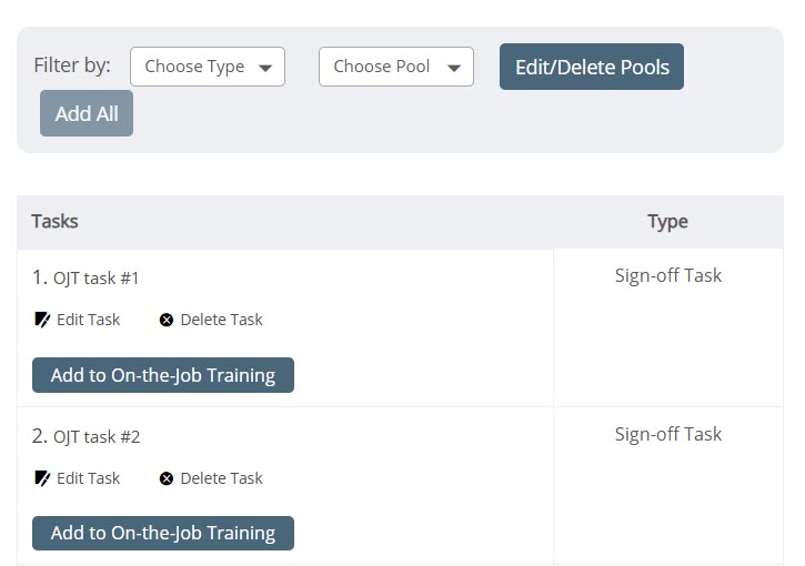 Create a Task Pool for Course Connected On-the-Job Training – UKG Learning